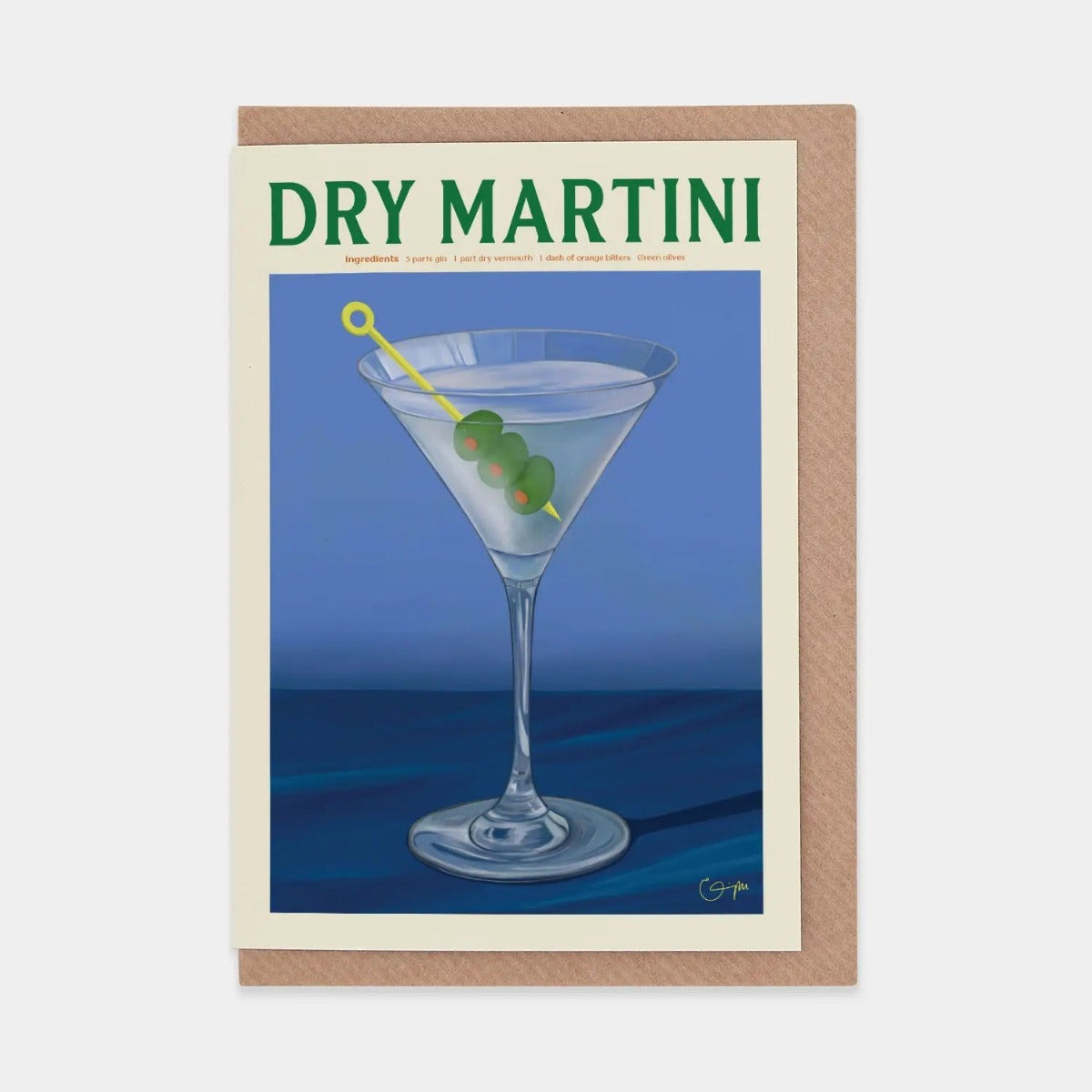 Dry Martini Cocktail Everyday Greeting Card — Hello World Modern Mercantile